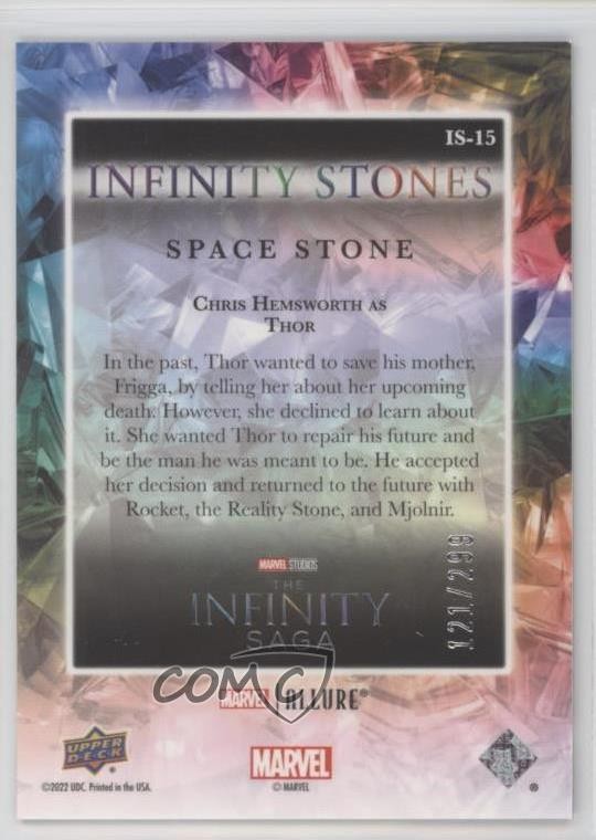 2022 Marvel Allure Infinity Stones Space Stone /299 Chris Hemsworth as ...