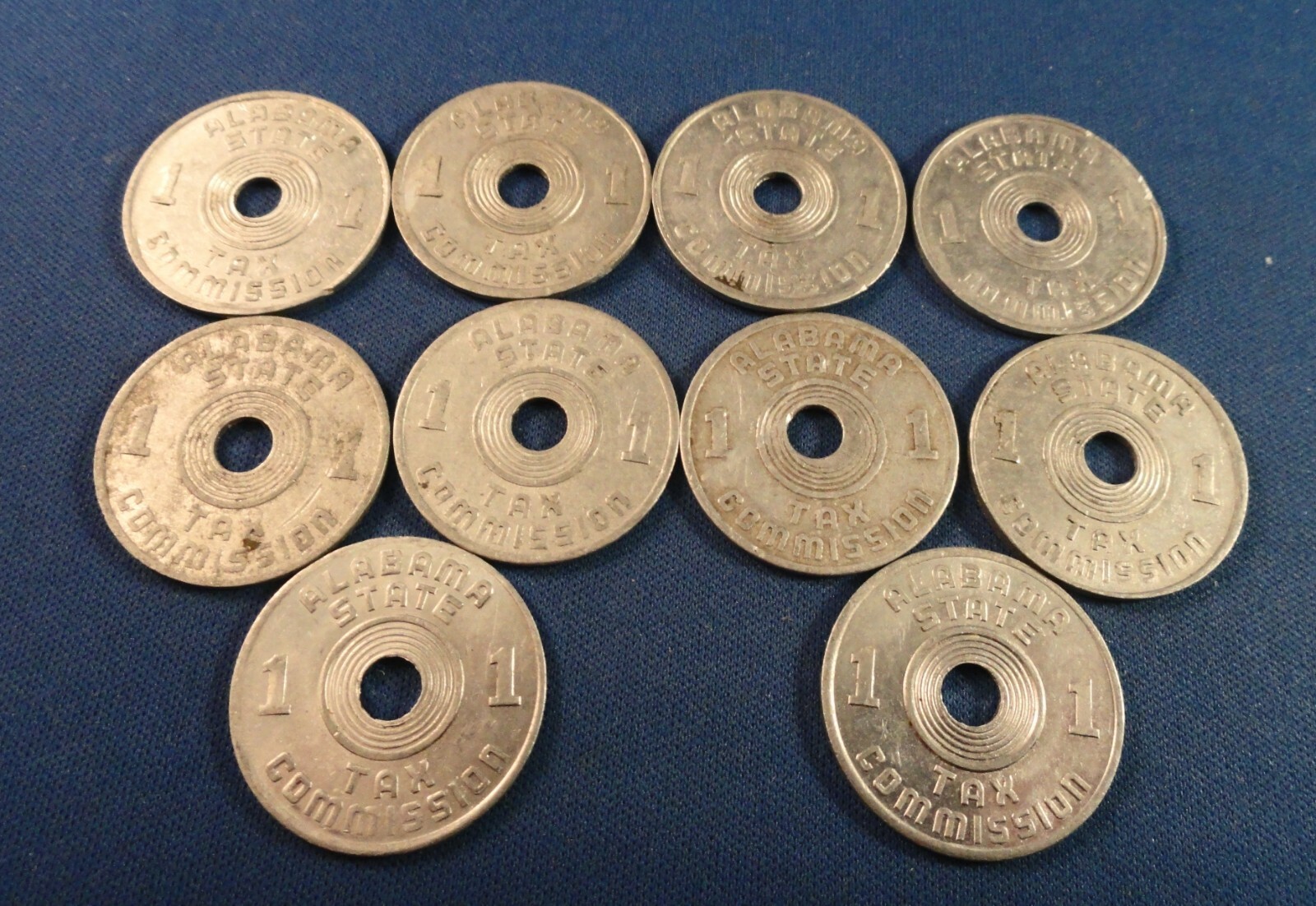 TEN Vintage Alabama State Tax Commissioner Luxury Tax Tokens | eBay