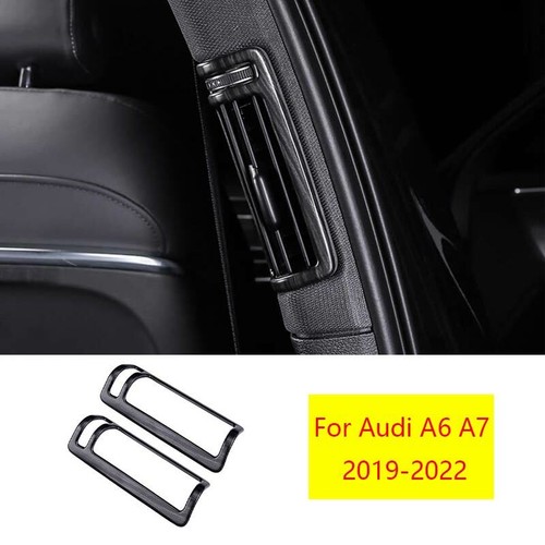 For Audi A6 A7 2019-2022 Black Wood Grain B Post Air Outlet Vent Cover ...