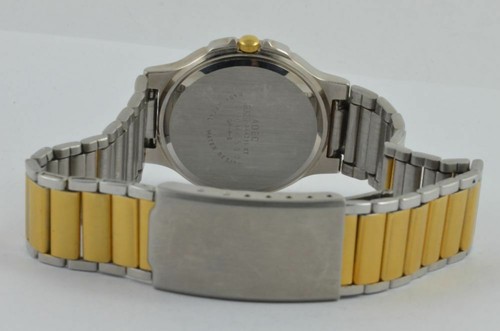 ADEC QUARTZ DAMEN UHR STAHL VERGOLDET 34MM VINTAGE MIT STAHL BAND ...