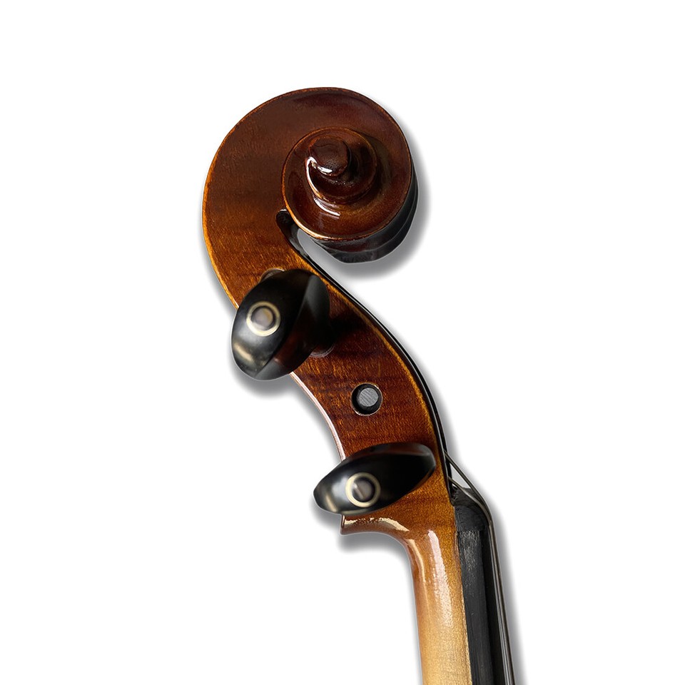 Traditional Violin 4/4 Full Size Dark Brown Flame wood Violin With ...