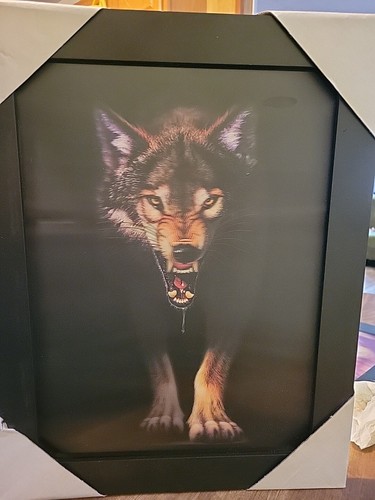 Wolf 3D Dimension Lenticular Picture With Plastic Frame Great Wall ...