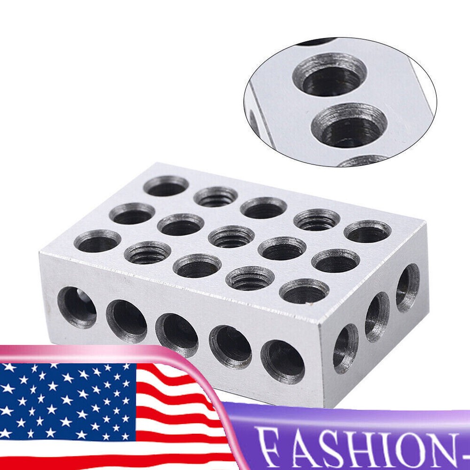 10pc 1-2-3" Precision Blocks 23 Holes Set up Block Set 0.0001" Matched ...