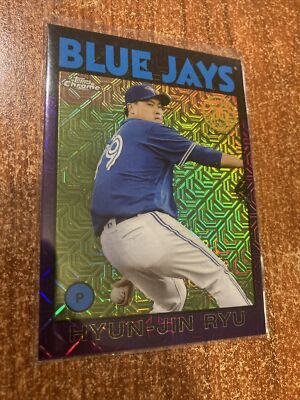 2021 Topps Chrome Update Hyun-Jin Ryu Silver Pack 1986 Purple Mojo /75 ...