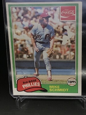 1981 Topps COCA-COLA Mike Schmidt #9, Philadelphia Phillies FREE ...