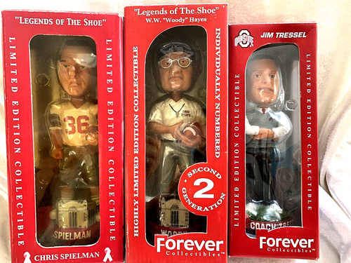 Lot 3 Ohio State Football Bobbleheads, Woody Hayes, Chris Spielman ...