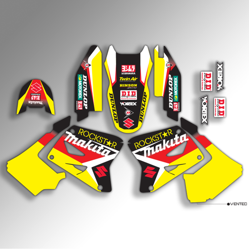 2001 - 2015 RM 125 RM 250 GRAPHICS KIT RM125 RM250 ROCKSTAR MAKITA ...