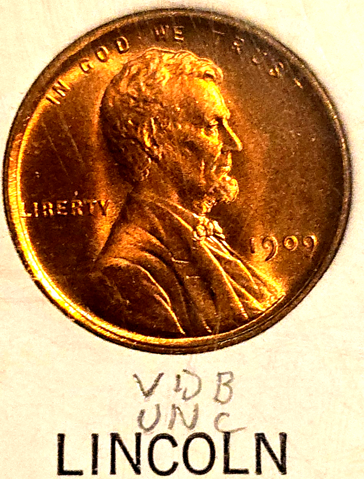 EXTREMELY RARE - 1909 VDB 'RED' Lincoln Wheat Penny .01 Cent ~ Ready ...