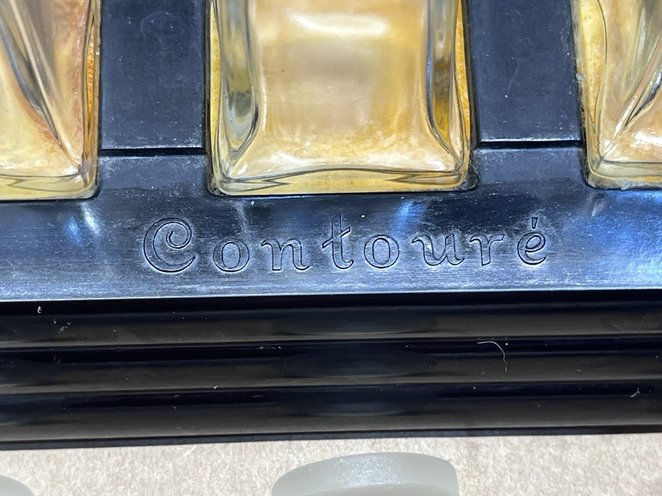 Vtg CONTOURE Perfume Store Counter Display Miniature Tester Bottles ...