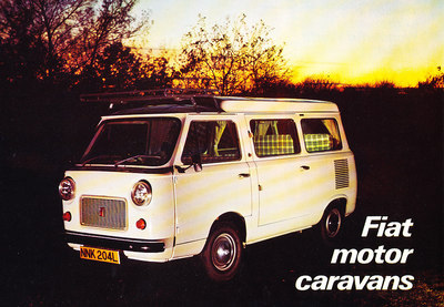 1974 FIAT Motor Caravan Van Conversion Fargo Fiesta Car Sales Brochure ...