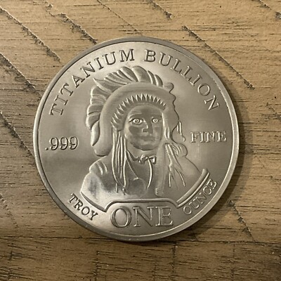 1 Oz One Troy Ounce USA American Buffalo .999 Fine Titanium Bullion ...