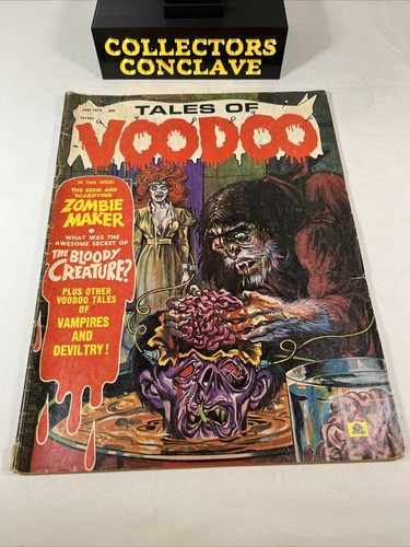 Tales of Voodoo January 1972 Black & White Eerie Publication Zombies ...