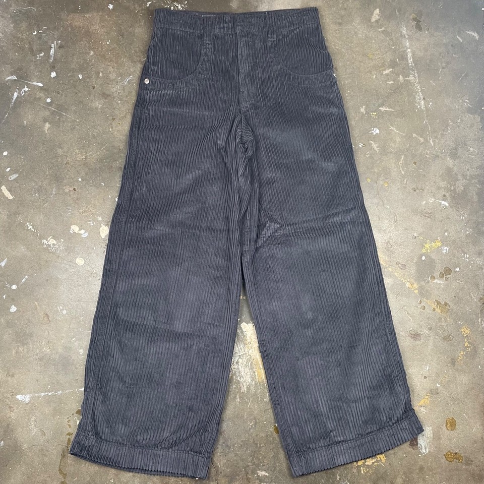 JNCO jeans mens 32 black corduroy baggy wide-leg 101 colossal 26" twin ...