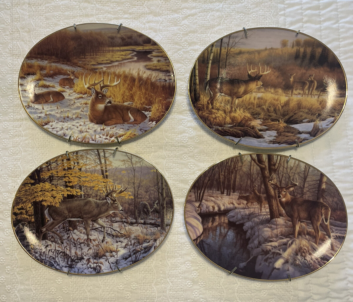 Gregory Alexander Woodland Tranquility Deer Plates | eBay