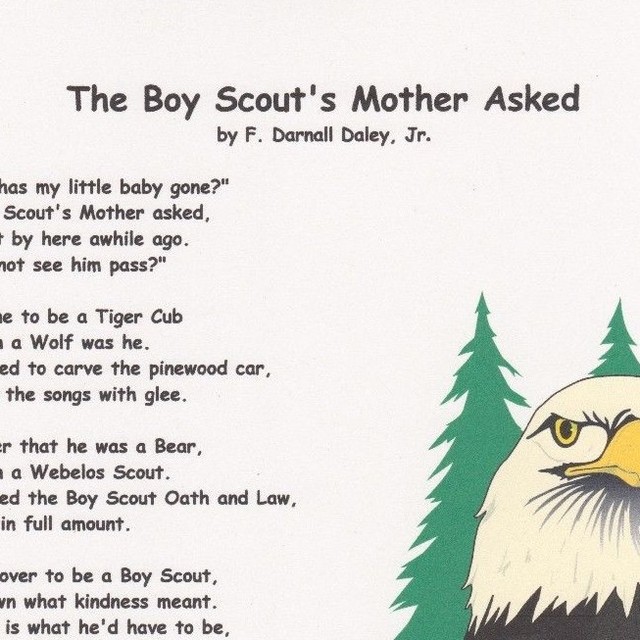Boy Scout Poem suitable for framing - "The Boy Scout's Mother Asked ...