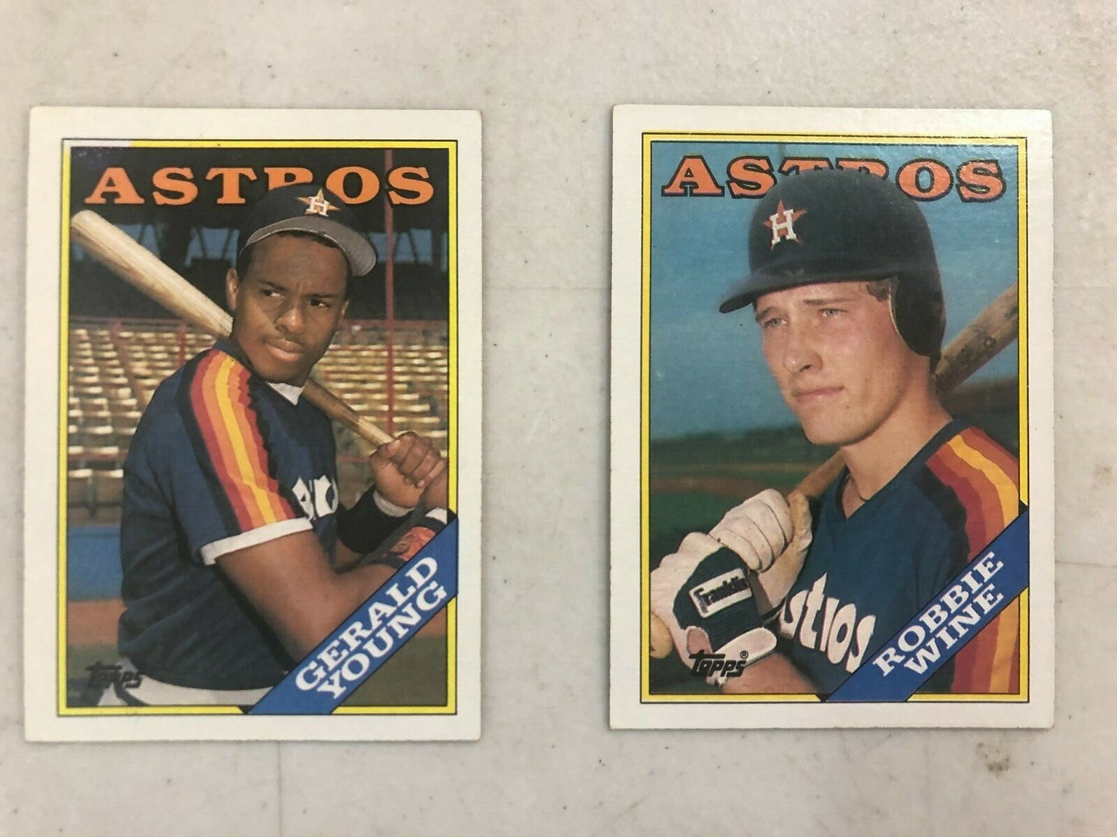 Vintage Lot of 2 Topps 1988 Houston Astros Baseball Trading Card | eBay