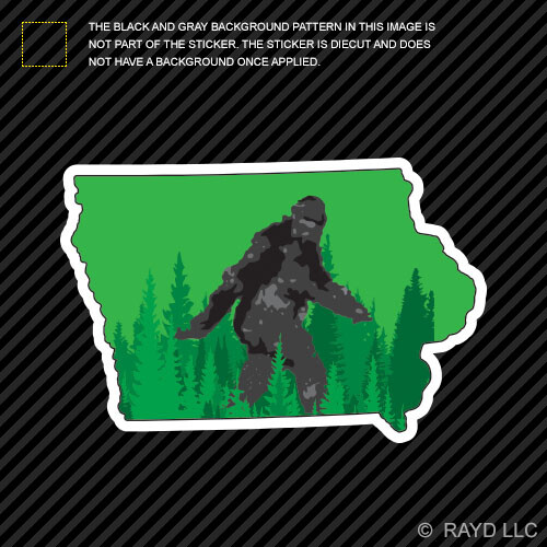 Iowa State Bigfoot Sticker Premium Vinyl big foot sasquatch yeti IA | eBay