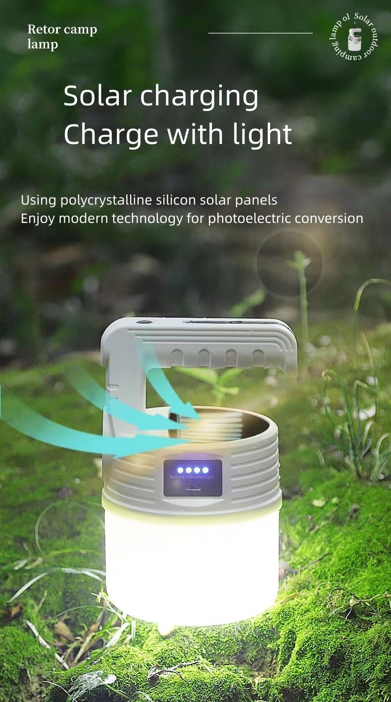 Solar USB Charging Double Light Source Waterproof Outdoor Camping Lamp ...