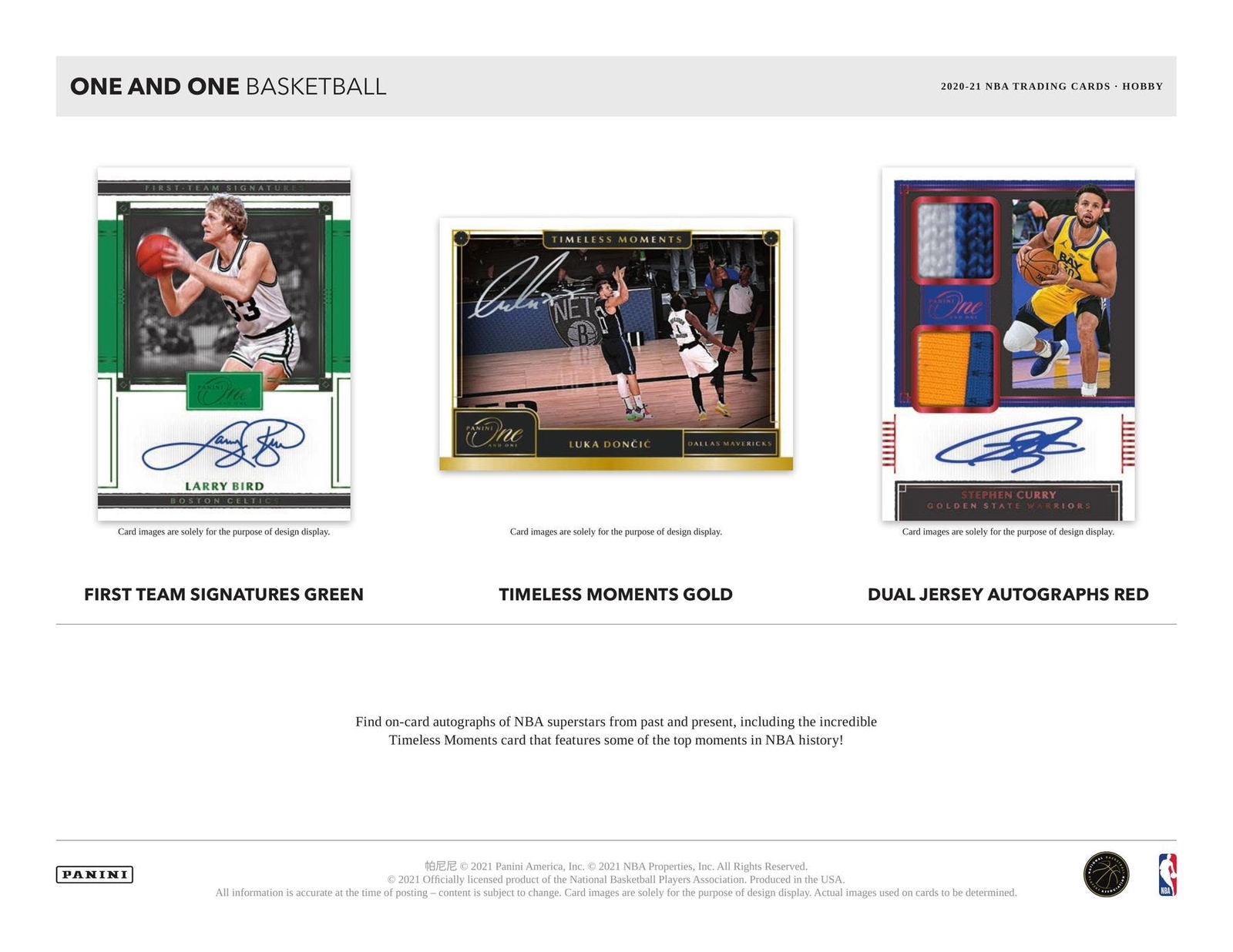 2020/21 Panini One and One Basketball Hobby Box English Factory Sealed ...