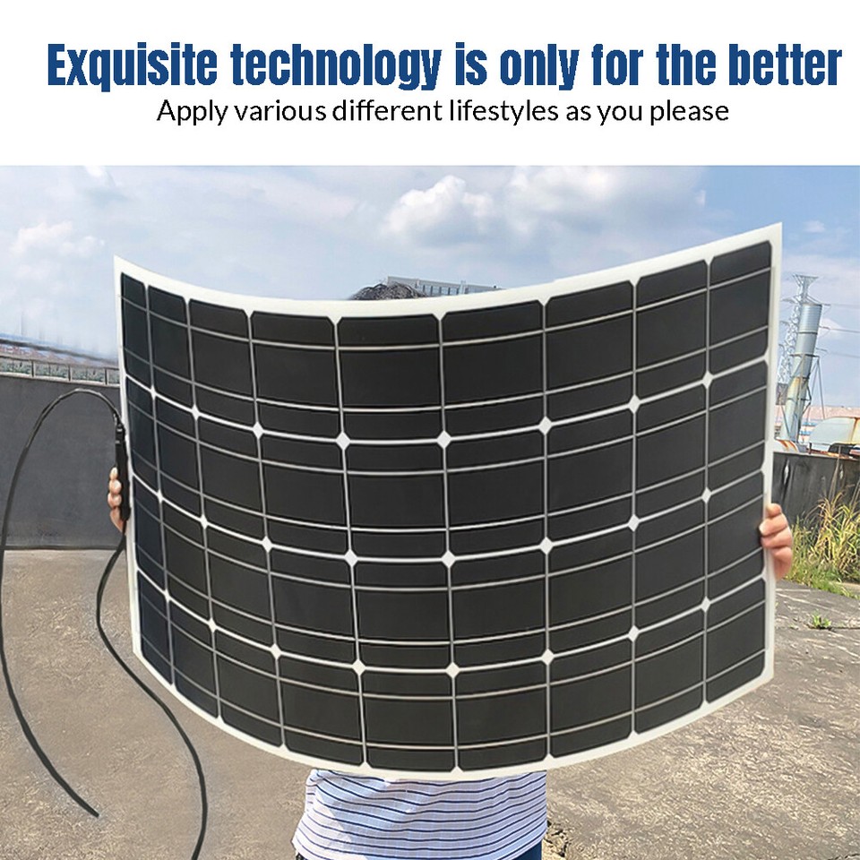 300W Watt Flexible Solar Panel 12V Mono Home RV Caravan Boat Camping ...