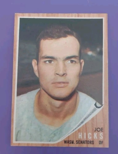 1962 JOE HICKS TOPPS BASEBALL CARD #428 | eBay