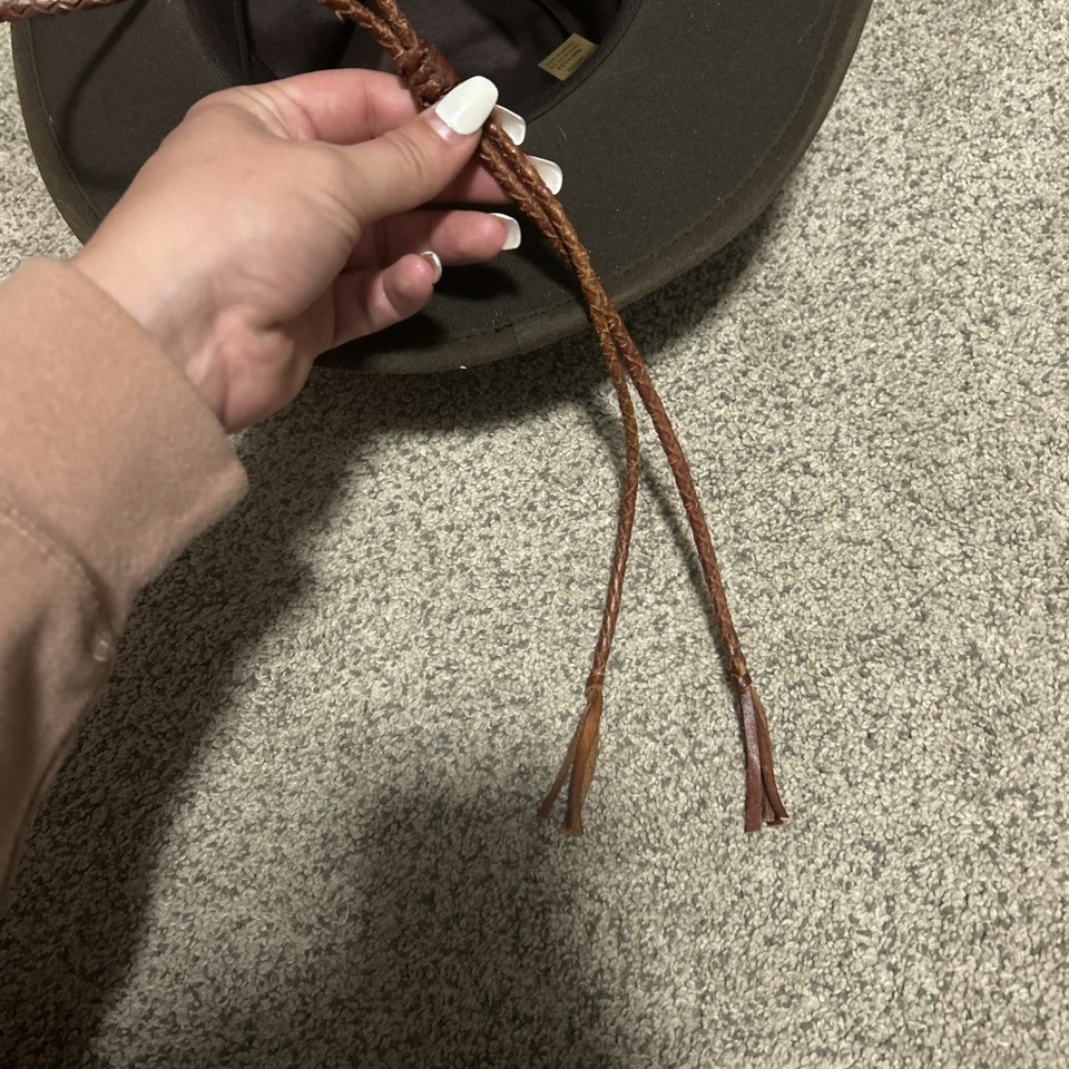 OUTBACK Trading Company "Grizzly" Cowboy Safari Hat Wide Brim Oilskin ...