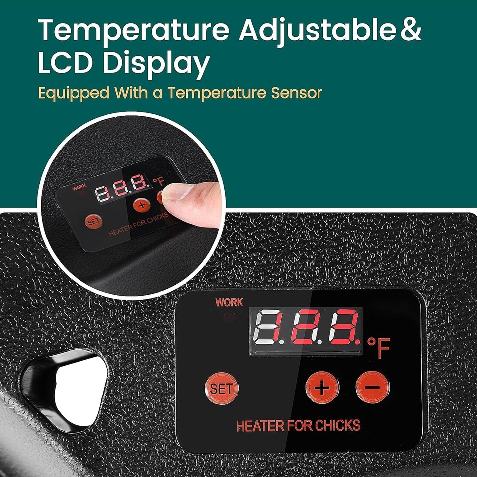 SMART BROODER HEATING PLATE, 30x40cm 50W Chick Heating Plate for 30 ...