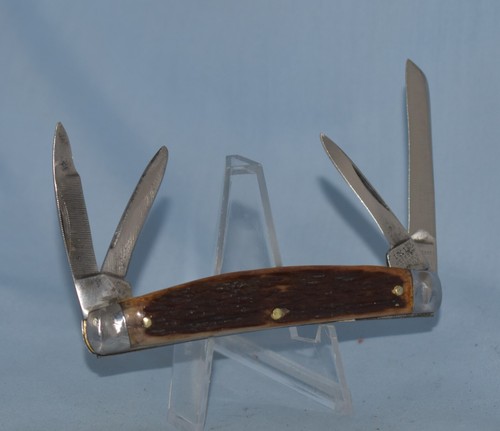 RARE VINTAGE GEORGE WOSTENHOLM IXL BONE CONGRESS KNIFE "SHEFFIELD ...