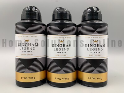 Bath & Body Works Men's Collection Gingham Legend Spray S/3 3.7 Oz ...