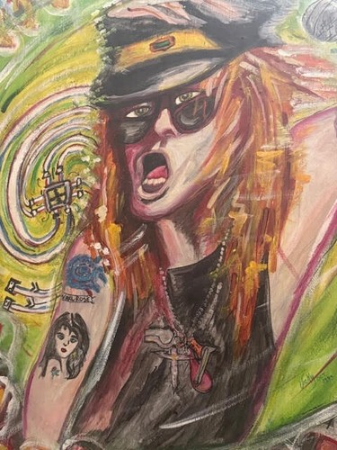 Axl Rose Original Painting By Guns N’ Roses' First Manager, Vicky ...