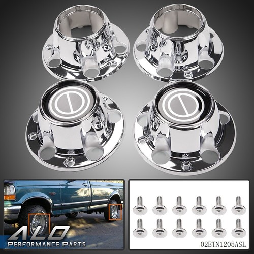 4x4 Silver Wheel Center Hub Caps w/ Screws Fit For Ford F150/Bronco/Van ...