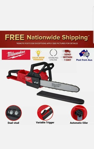 New Milwaukee Brushless 18V Cordless M18 FUEL 16" Chainsaw Oregon Bar ...