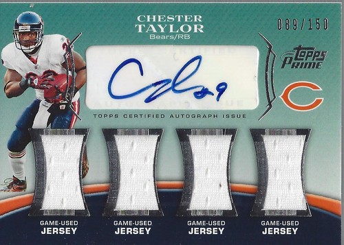 2010 Topps Prime Autographed Relics Level 5 PL5CT Chester Taylor Auto ...