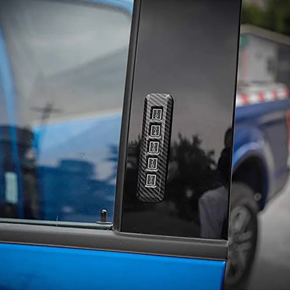 Door Lock Password Button Decor Cover for 2015-2019 Ford F150 Carbon ...