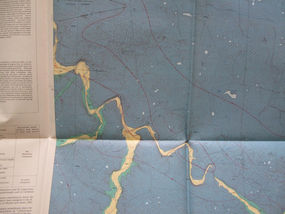 Geology Lg Fold Color Map Caledonia Trigg Christian Counties Kentucky ...