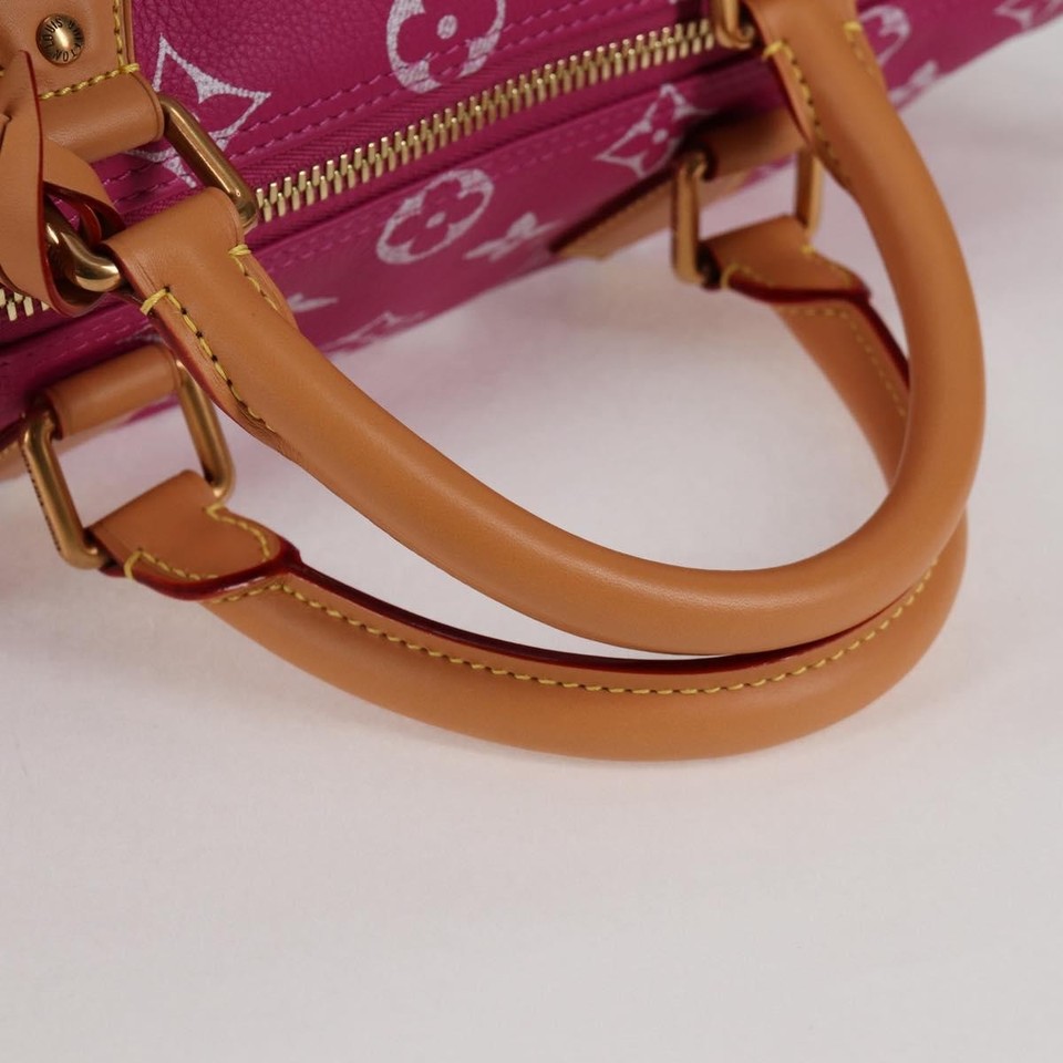 LOUIS VUITTON Monogram Speedy P9 Bandouliere 40 Bag Pink M11563 LV Auth ...