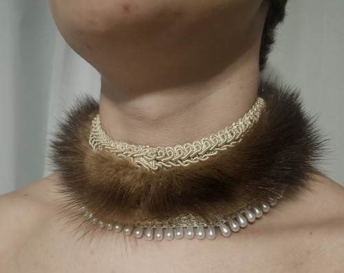 The Minklet Fur Jewelry Collier Collar Necklace Genuine Mink | eBay