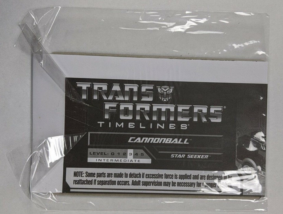 2014 Transformers Botcon Cannonball Tech Spec & Instructions Bio Card ...