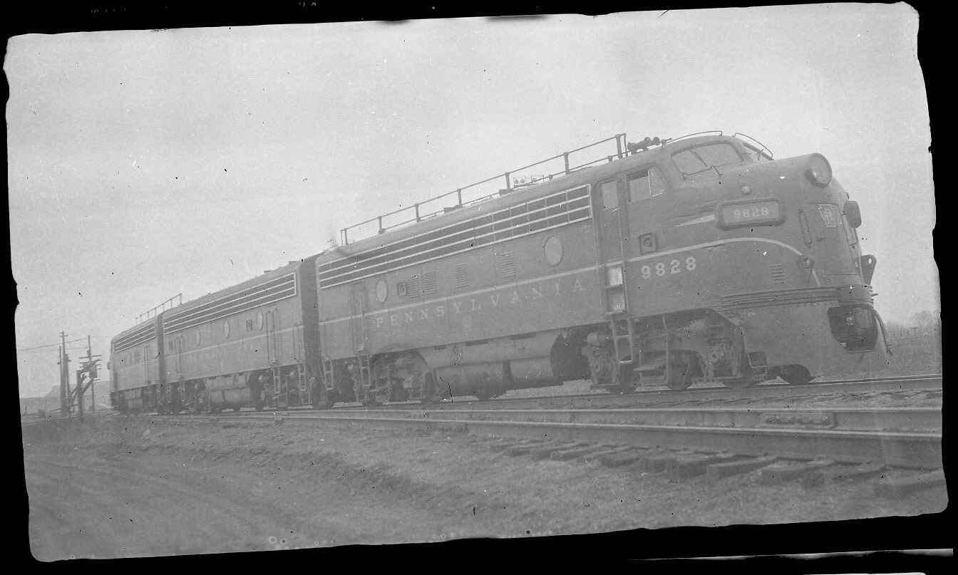 PRR PENNSYLVANIA RAILROAD Locomotive 9828 INDIANAPOLIS IN 1956 Photo ...