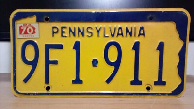 1970 Pennsylvania License Plate Tag Original | eBay