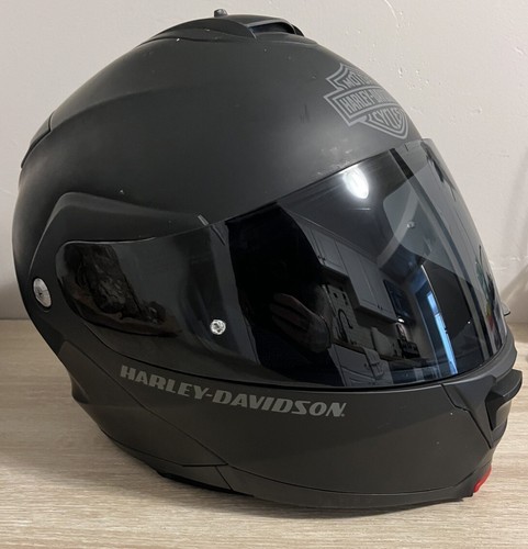 Harley Davidson Modular CAPSTONE Helmet Black Sun Shield XL W/ Scala ...