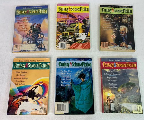 Lot Of 6 Vintage Fantasy & Science Fiction Magazine Early 1990s Issues ...
