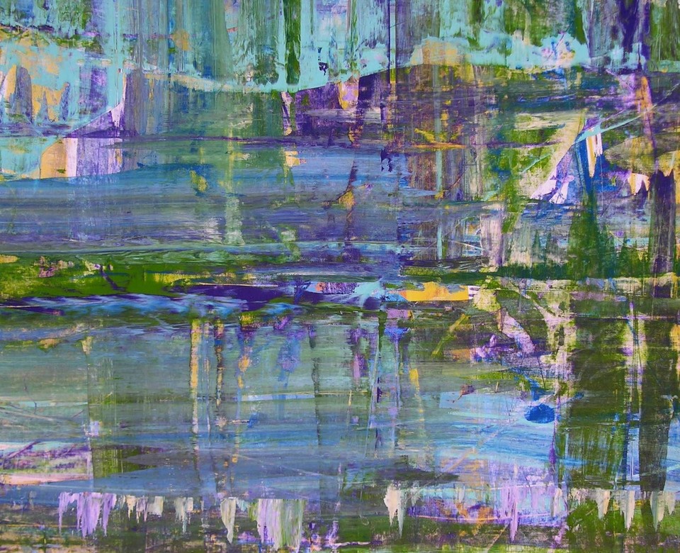 NEW Modern ABSTRACT Original Art PAINTING Artist DAN BYL Acrylic Large ...