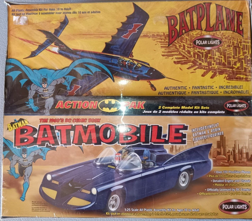 Batplane & 1960s Batmobile Plastic Model - Polar Lights - BRAND NEW | eBay