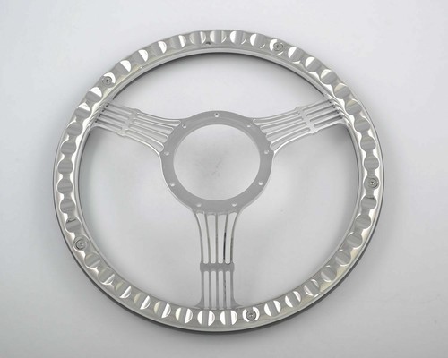 14'' Billet Steering Wheels Red Half Wrap Banjo Ford Fairlane Galaxie ...