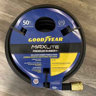 Goodyear Maxlite Premium Rubber+ 5/8 in x 50 ft Outdoor Garden Water ...