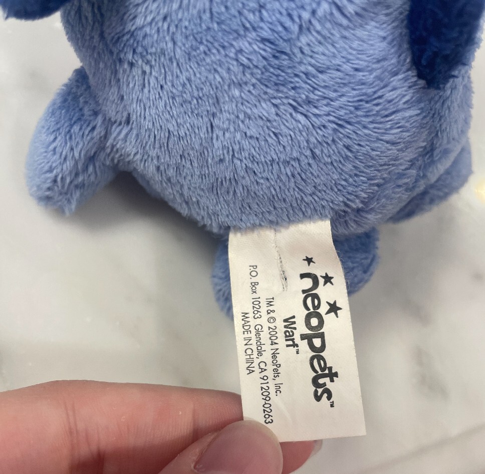 Neopets Blue Warf Petpet Plush 2004 RARE Bean Bag Plushie | eBay