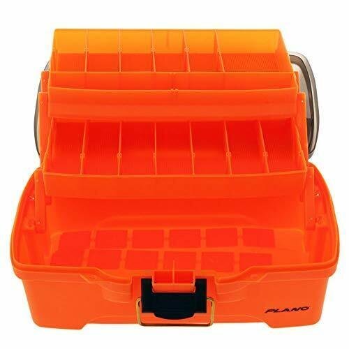 Plano 2-Tray Matériel Boite W/Double Haut Accès - Fumée &bright Orange ...