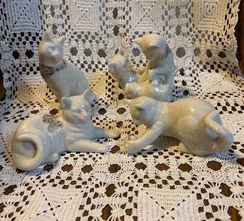 Lot of 4 Lenox Beautiful Cats Vtg. Lenox China Jewels Collection ...
