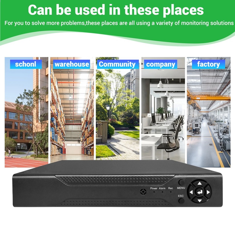 4/8 Channel H.265+ 1080P DVR Opt 1TB Hard Drive for Security Camera ...
